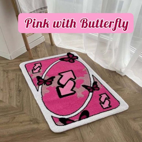 Pink Uno Reverse Rug - Etsy