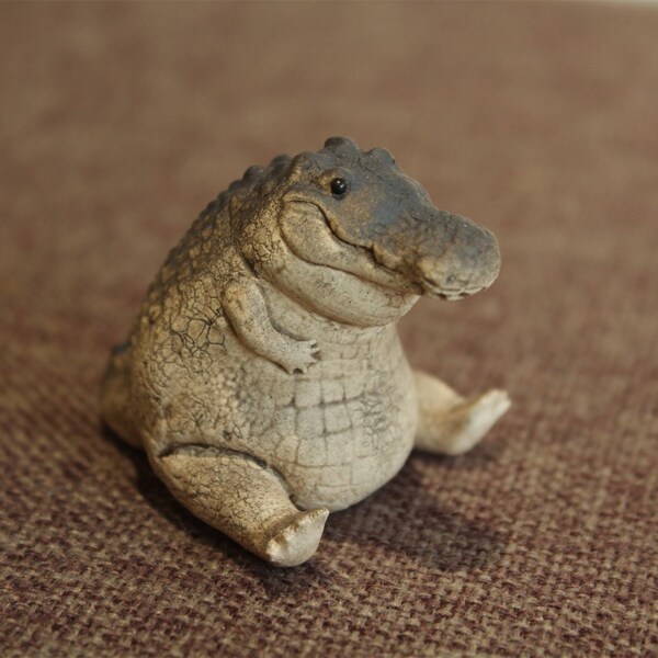 Chubby Crocodile Figurine - Etsy
