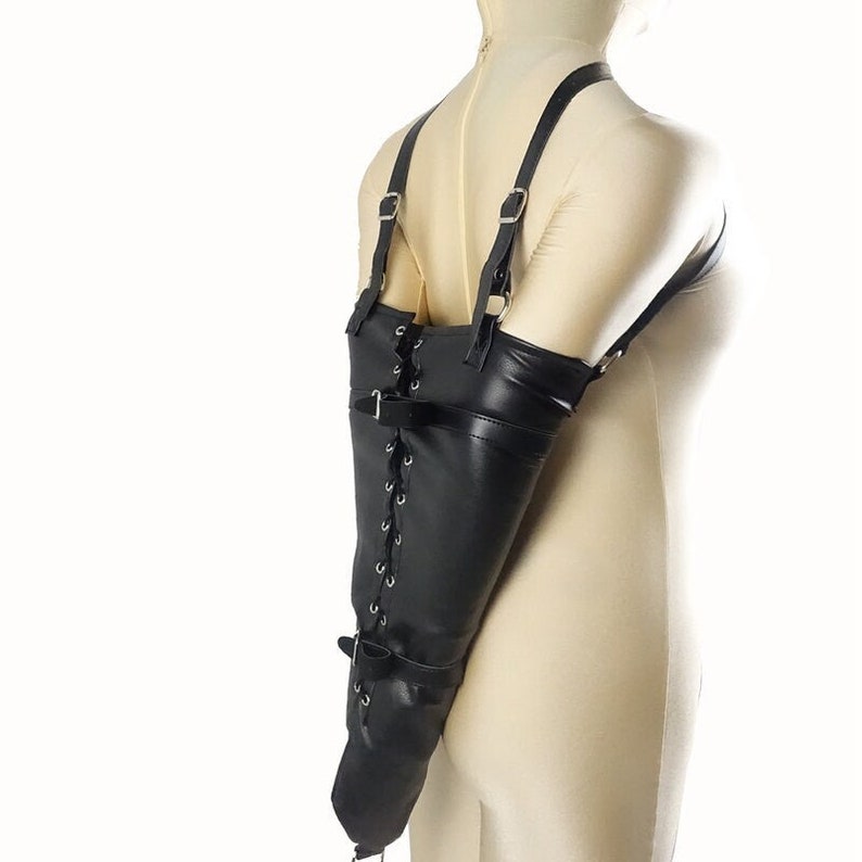 Strict Laced Leather Armbinder / Kinkyfactory - Etsy