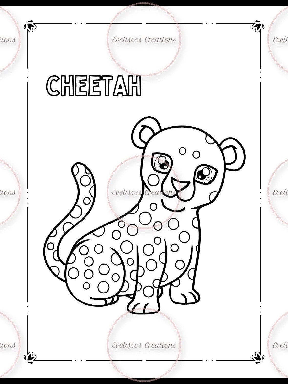 Wildlife Coloring 10 Pgs Various Animals (zebra, Chameleon, Alligator ...