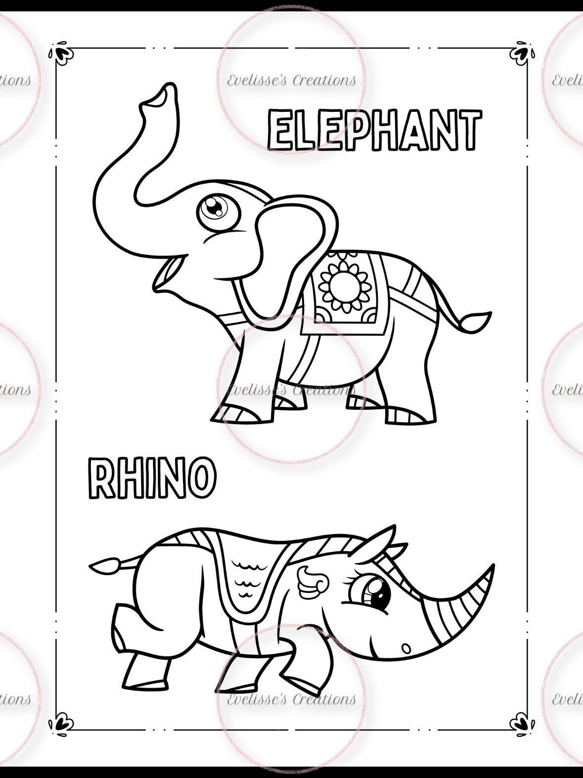 Wildlife Coloring 10 Pgs Various Animals (zebra, Chameleon, Alligator ...