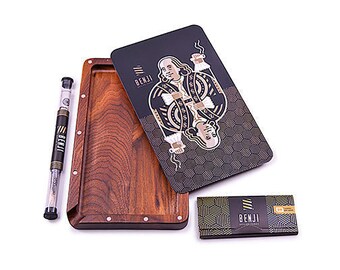 Puff & Pass Metal Tray W/ Magnetic Lid Blue - Etsy