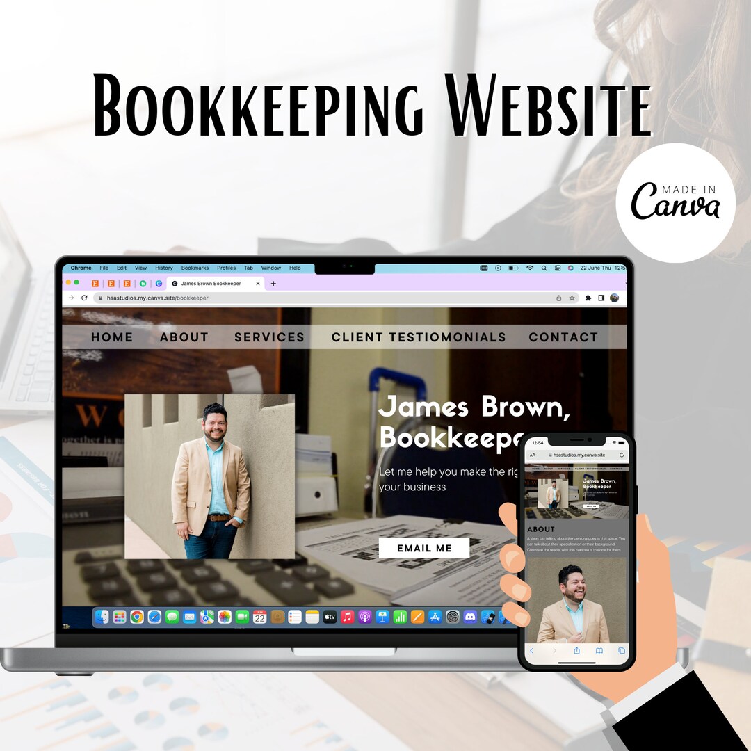 Bookkeeper Website Made Easy: Editable Template for Accountants ...