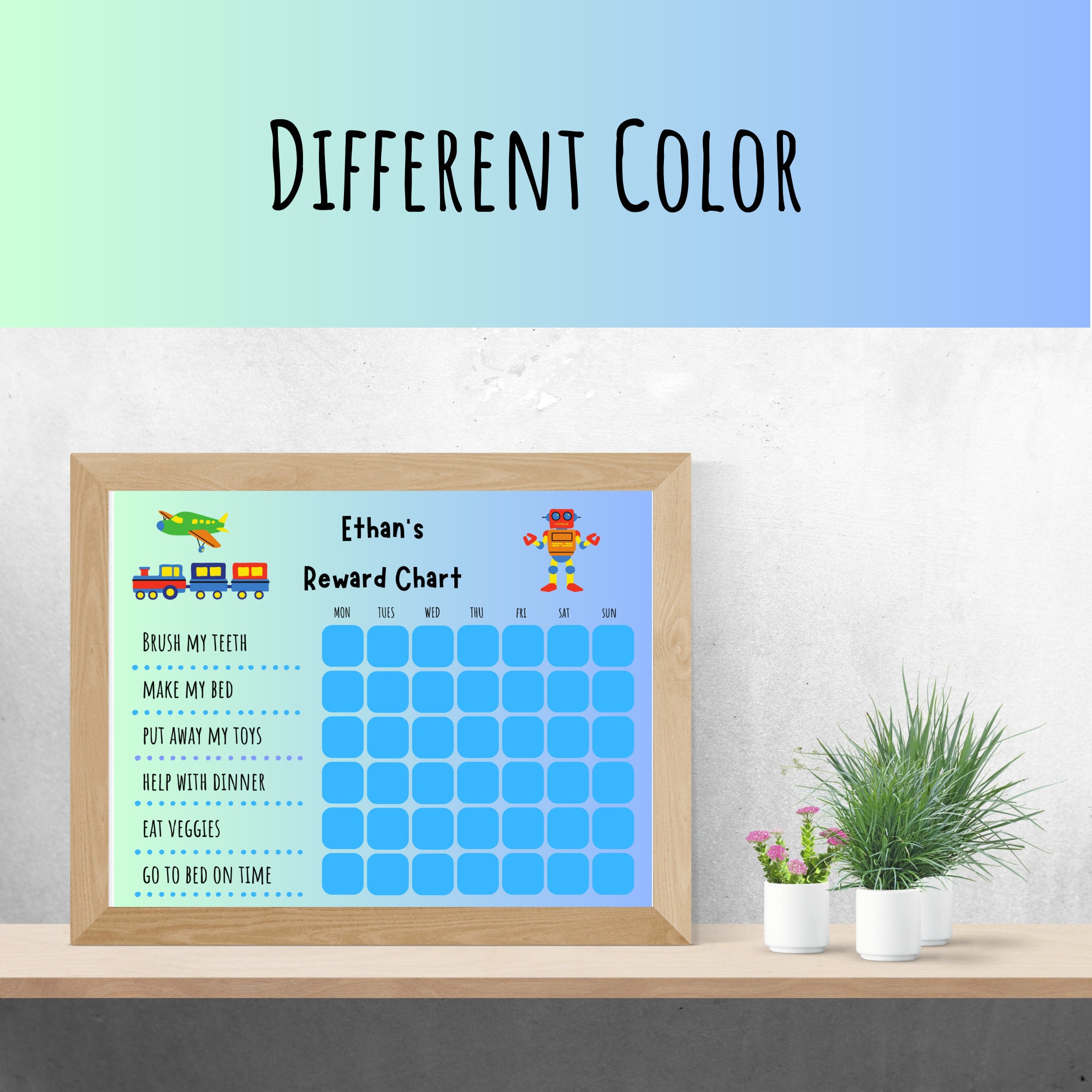 Create Personalized Reward Charts for Your Kids | Editable Template ...