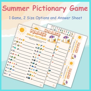 Mega Summer Games Bundle 5 Games Summer Pictionary, Scattergories, Act ...