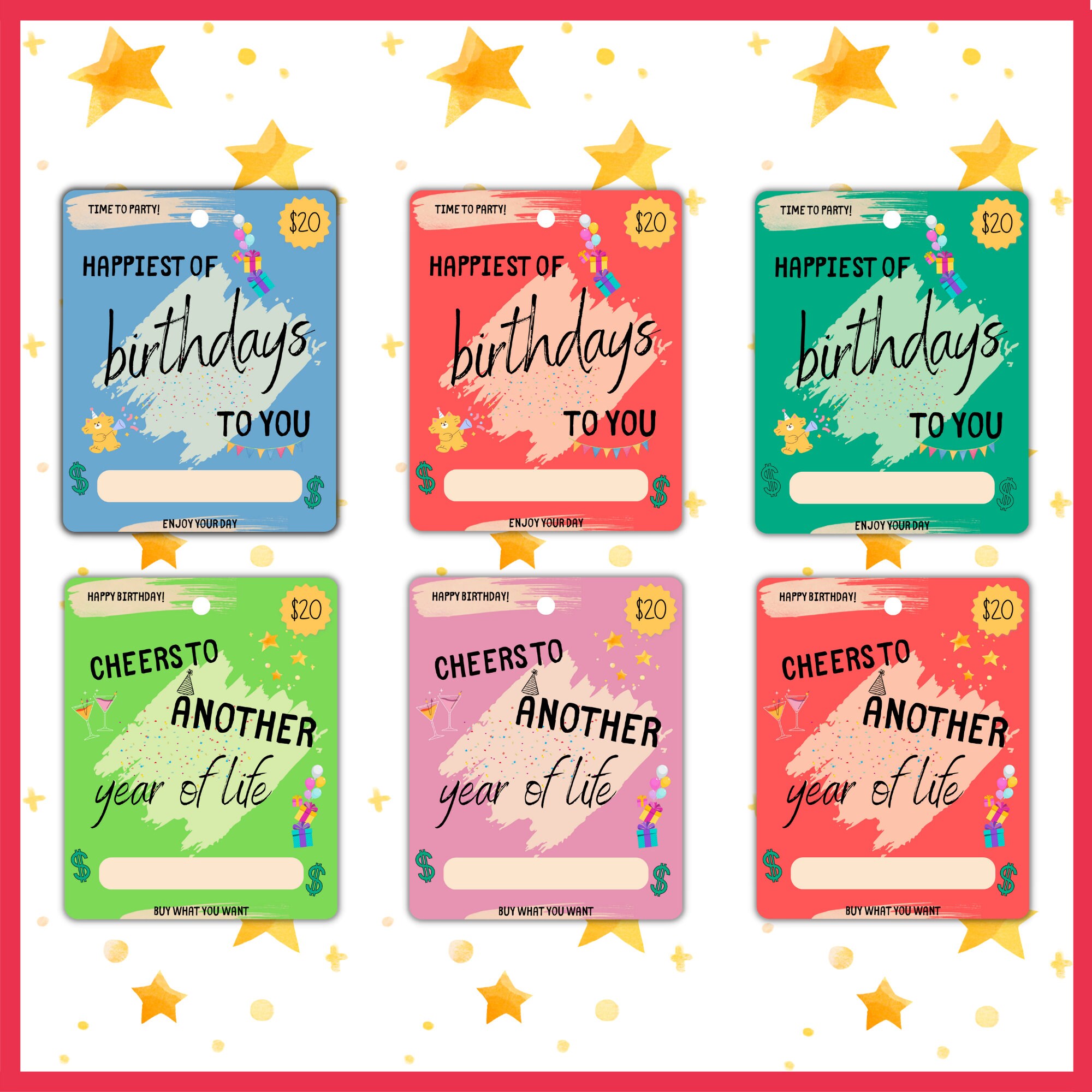 Printable Birthday Money Card: Surprise Them With a Thoughtful Gift ...