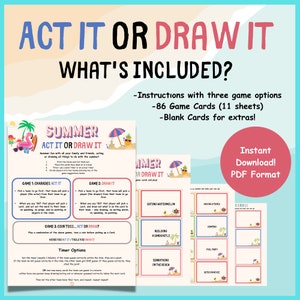 Mega Summer Games Bundle | 5 Games | Summer Pictionary, Scattergories ...