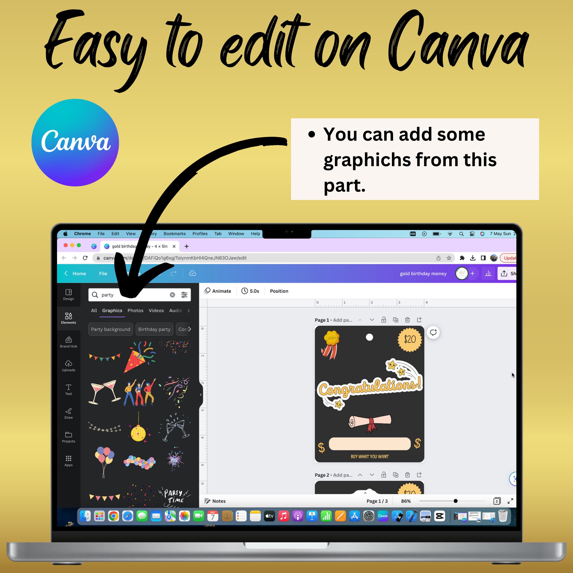 Editable Graduation Money Cards Card Holder Templates 4 - Etsy