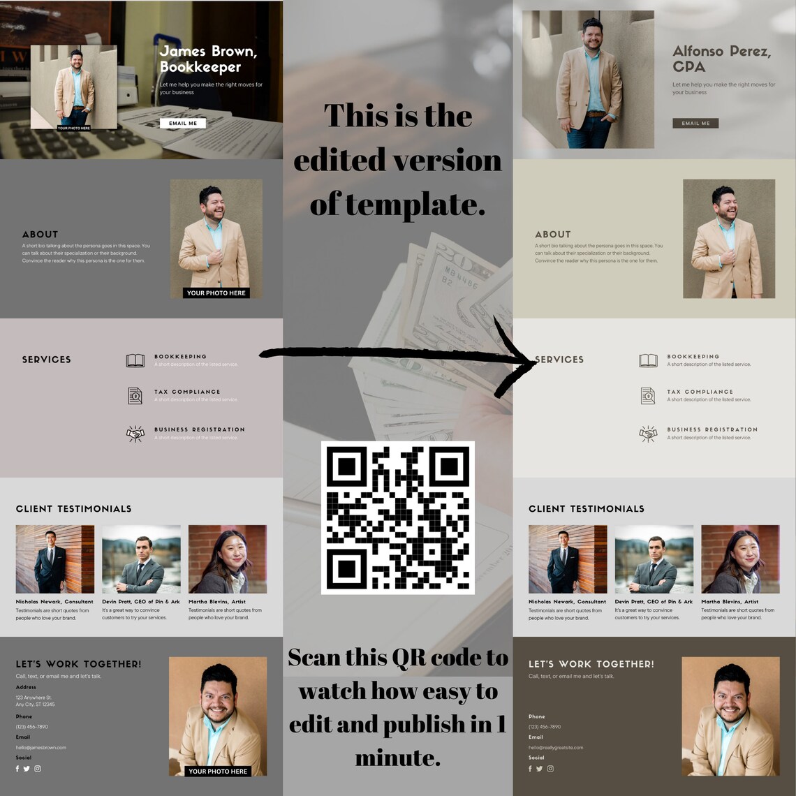 Bookkeeper Website Made Easy: Editable Template for Accountants ...
