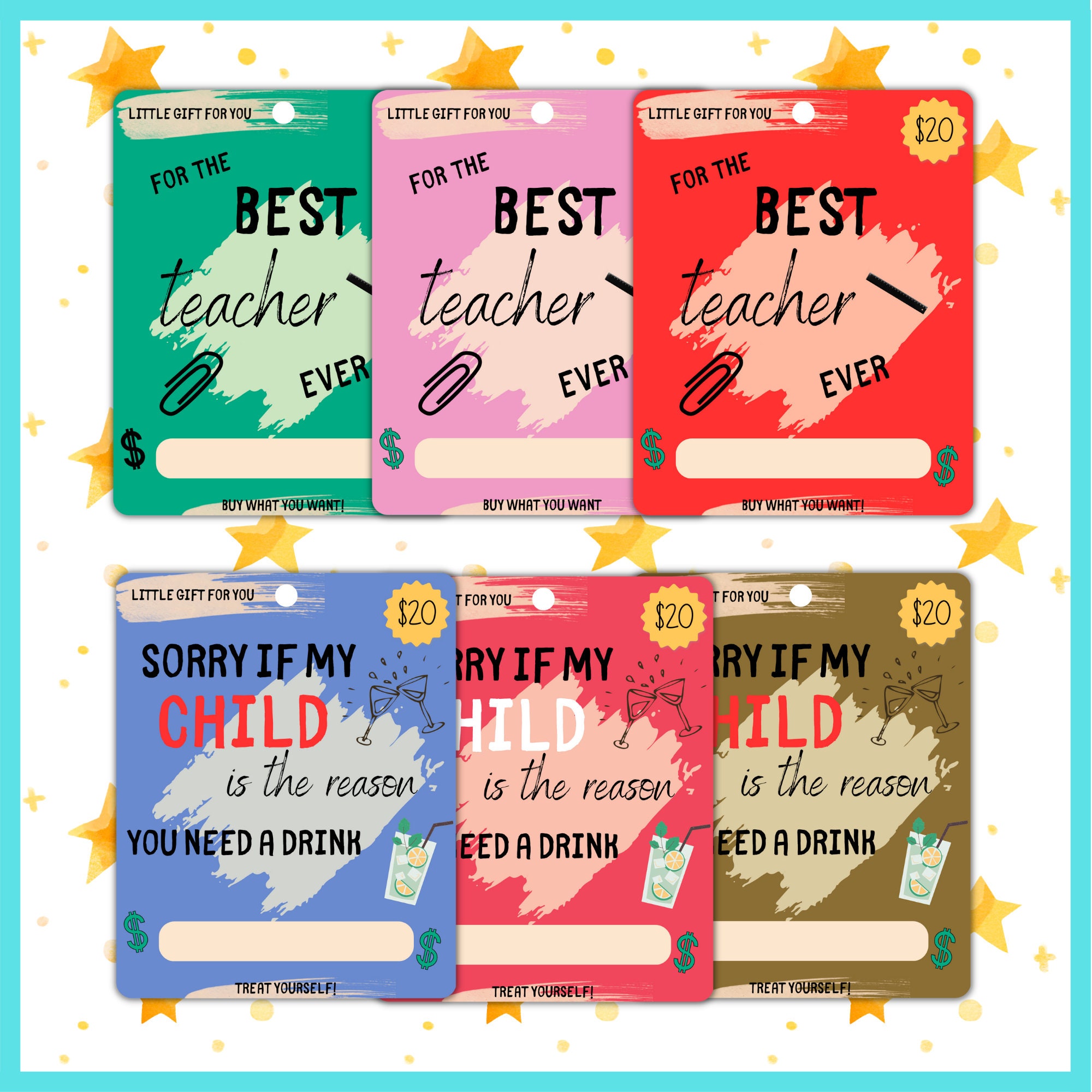 Say Thank You in Style With Our Eye-catching Teacher Money Card a ...