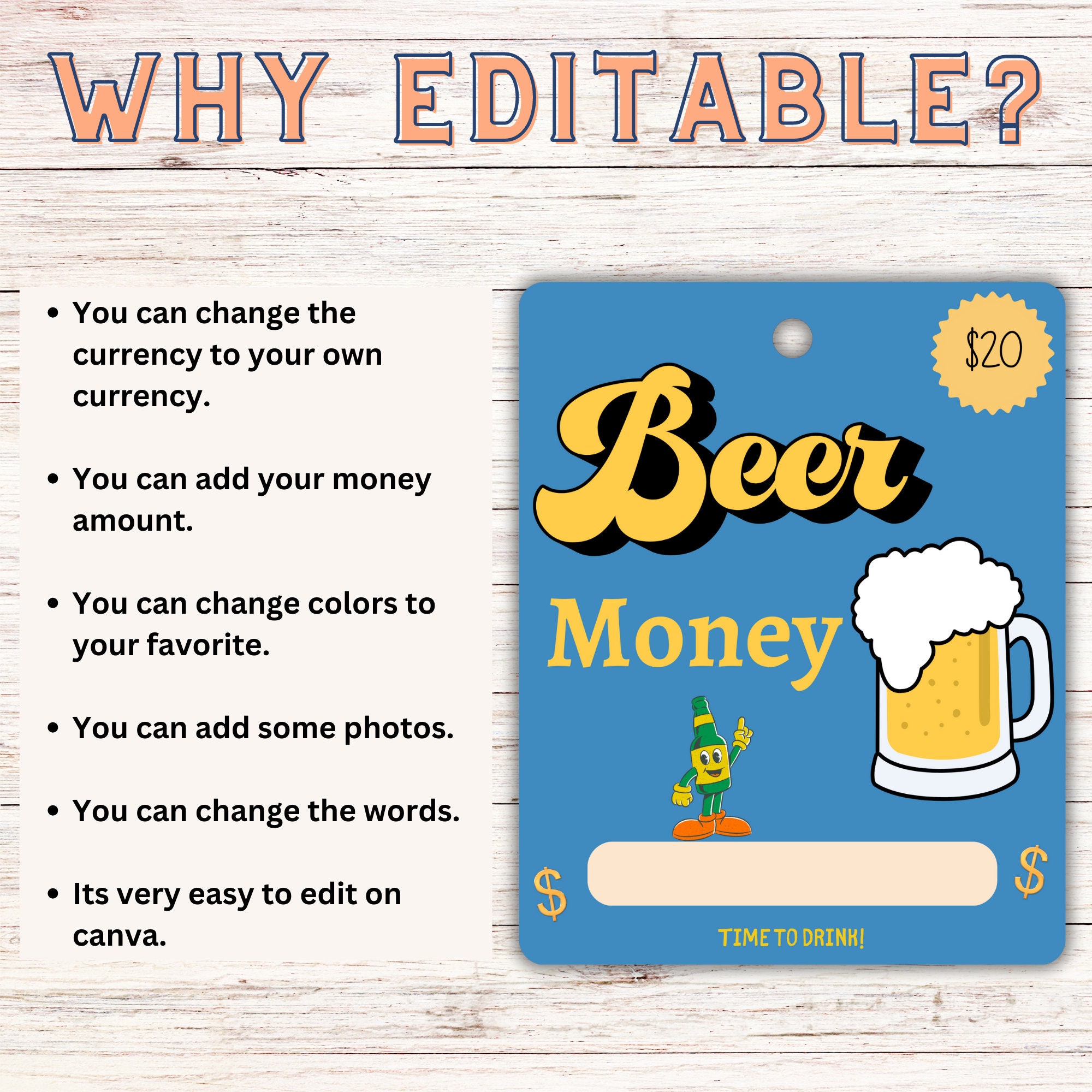 Editable Birthday Money Cards Card Holder Templates Bundle PNG & SVG ...