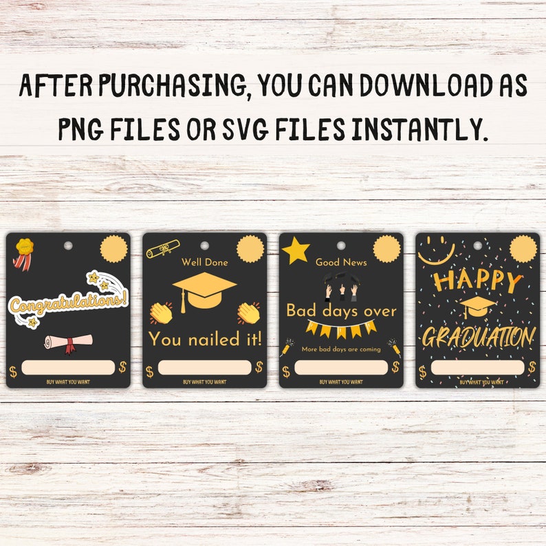 Editable Graduation Money Cards Card Holder Templates 4 - Etsy