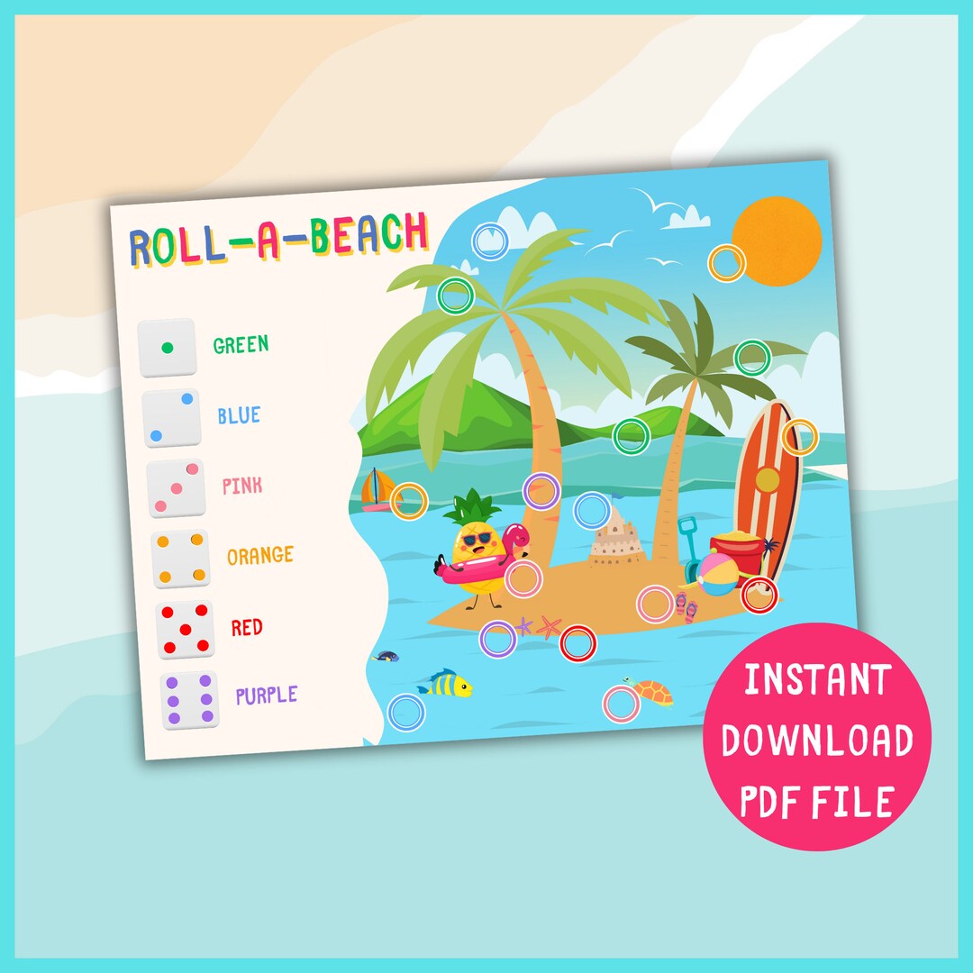Get Rolling With Our SUMMER Roll-a-beach Game! | Fun Summer Dice Game ...