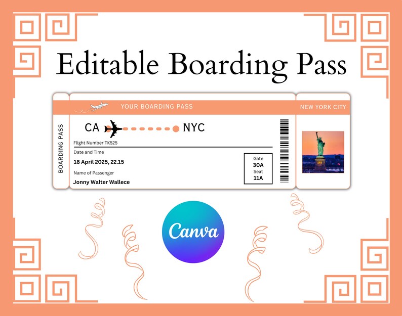 Set Sail in Style With Editable Boarding Pass Invitations - Etsy