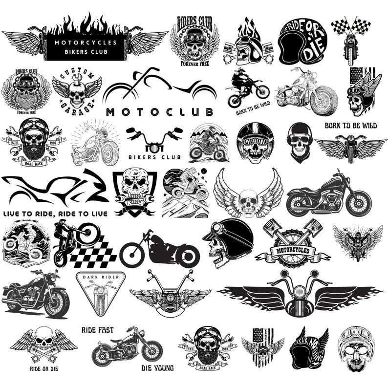 Motorcycle Png And Svg Bundle Instant Download Motor Bike Sayings And