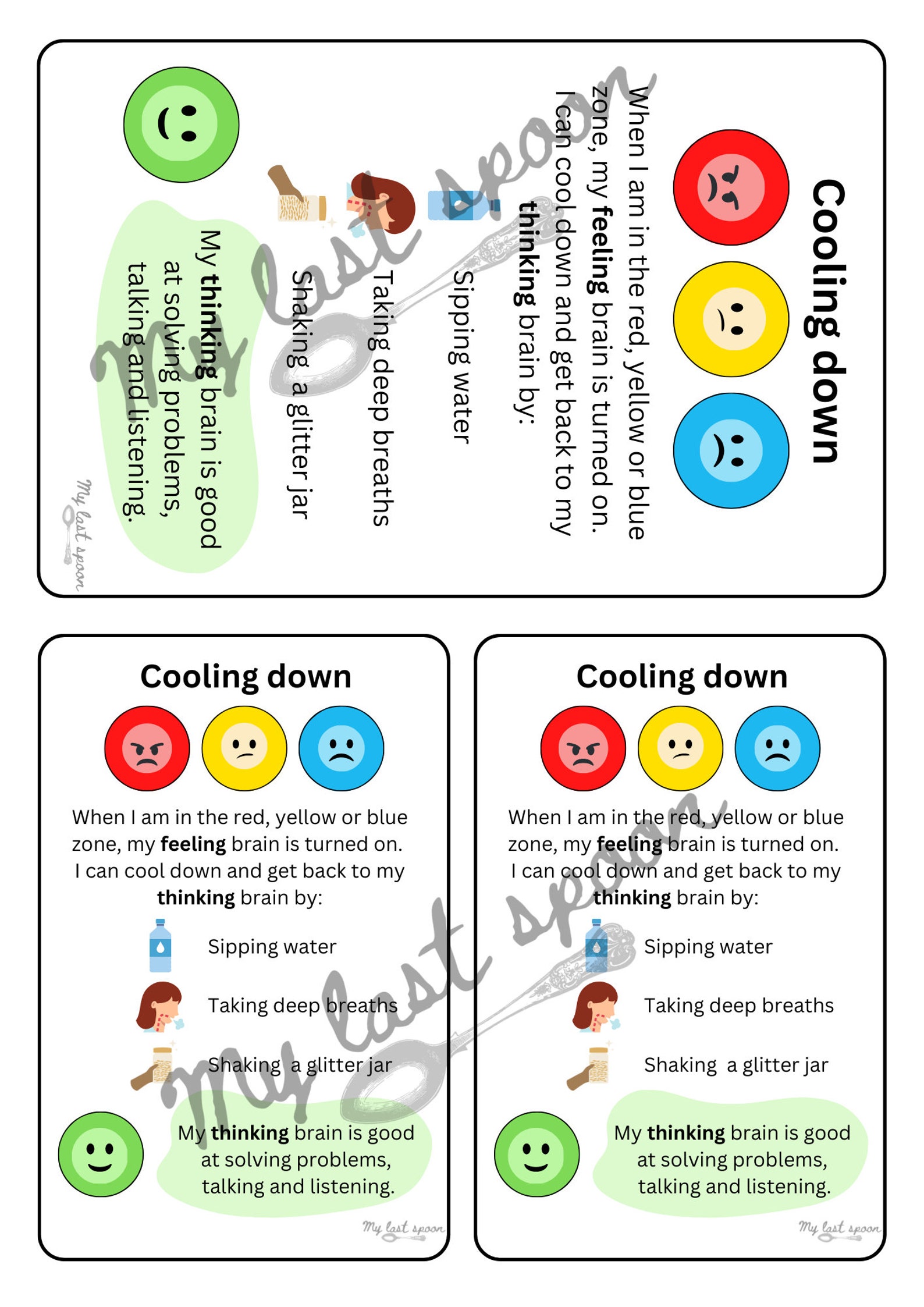 Cooling Down Prompt Poster for Autism and ADHD Neurodiversity - Etsy
