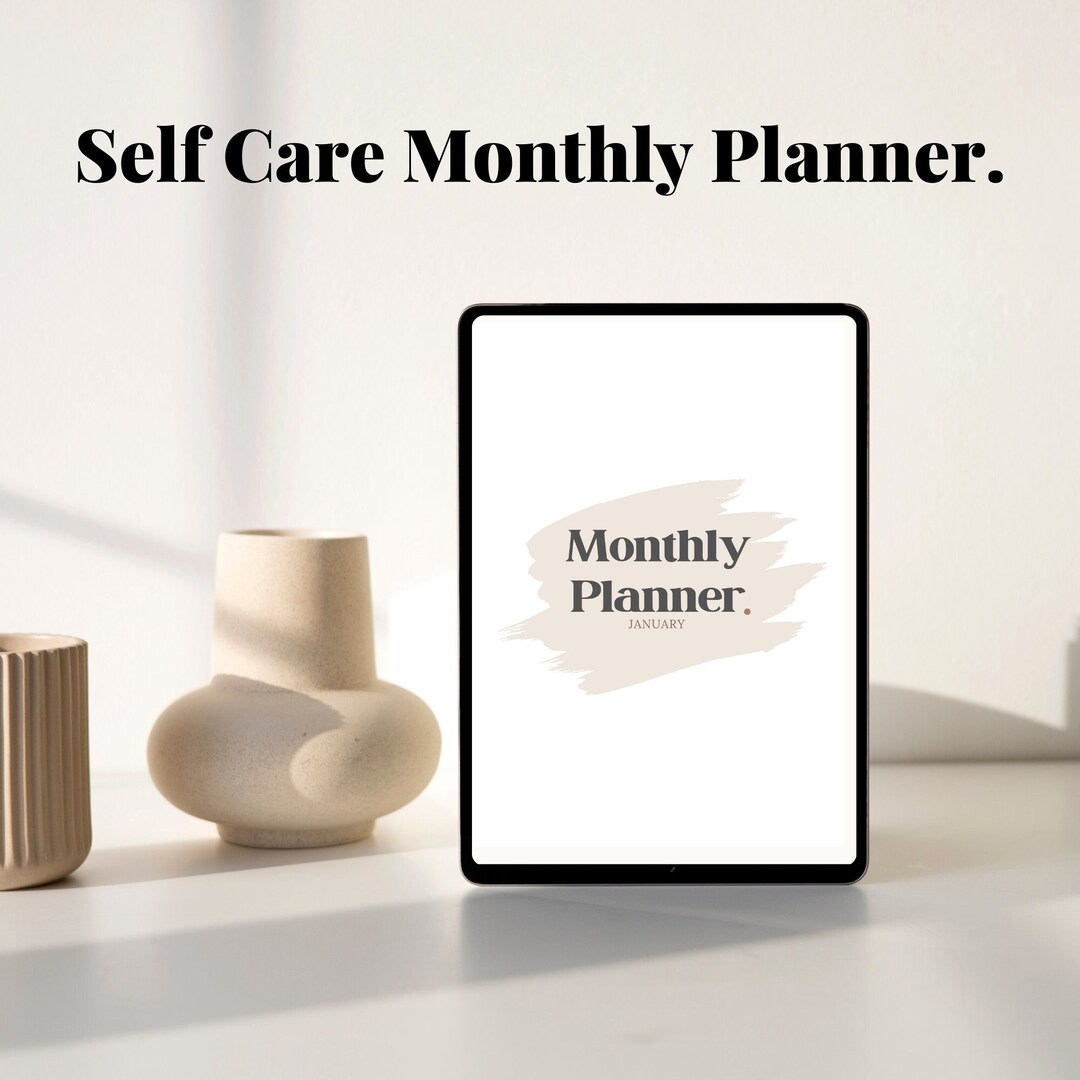 Monthly Self Care Planner Digital Monthly Planner New Year - Etsy