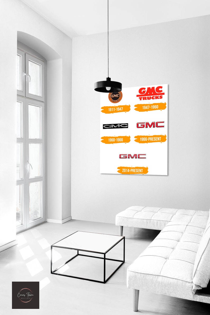 GMC Logo History, Logo Evolution Canvas, Aesthetic Print, Canvas ...