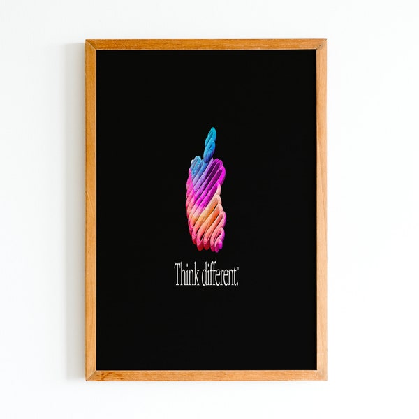 Think Different Apple Poster - Etsy