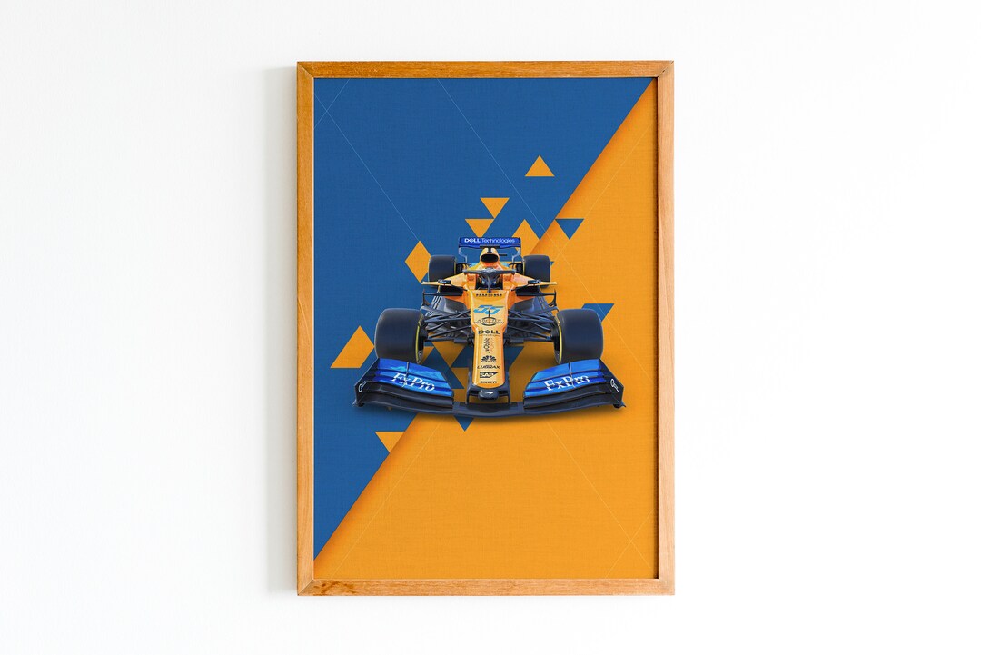 Mclaren F1 Car, Formula 1 Race, Colourful Poster, Letter Poster ...
