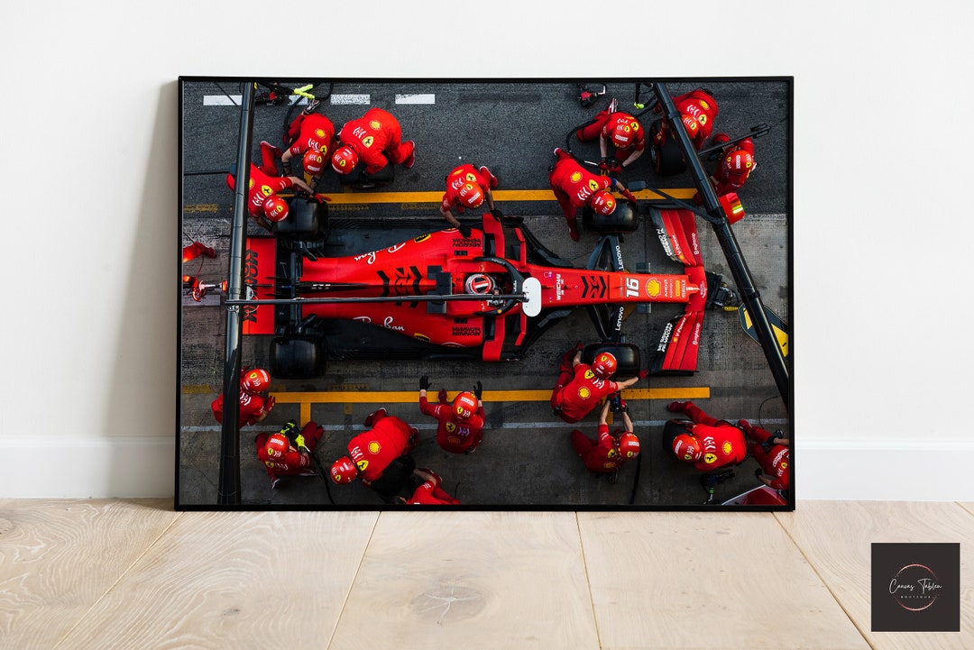 Ferrari Pit Stop ıconic, Ferrari Canvas, Formula 1 Print, Pit Stop Art ...