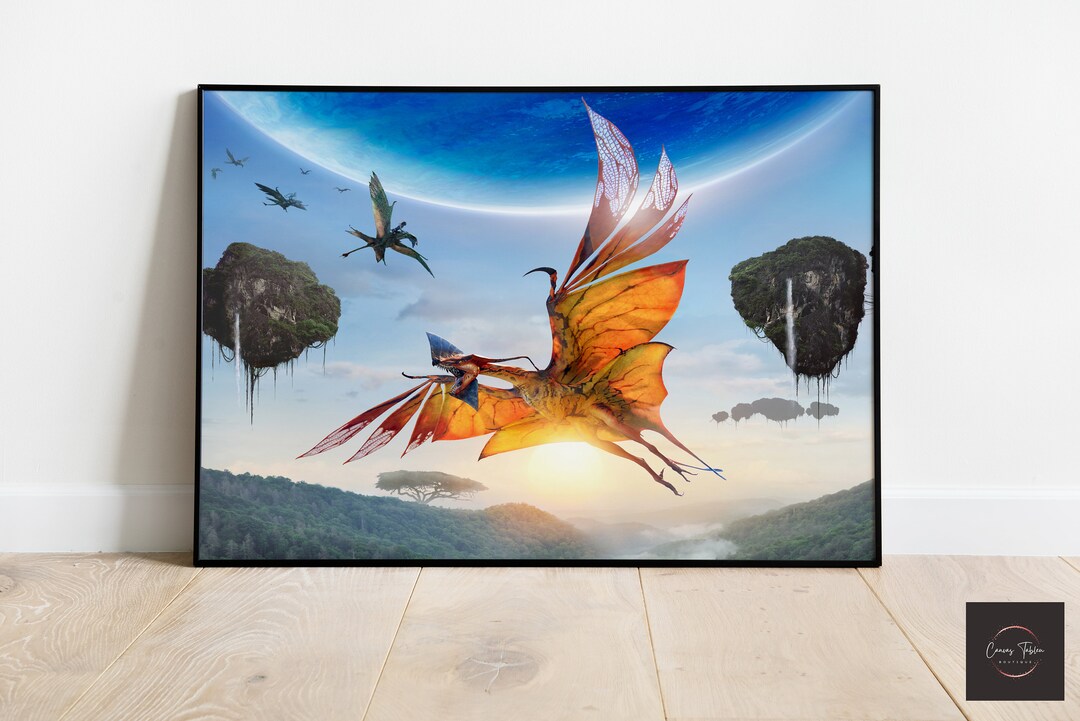 Toruk Makto Poster, Movie Canvas, Avatar Movie Print, Jake Sully ...