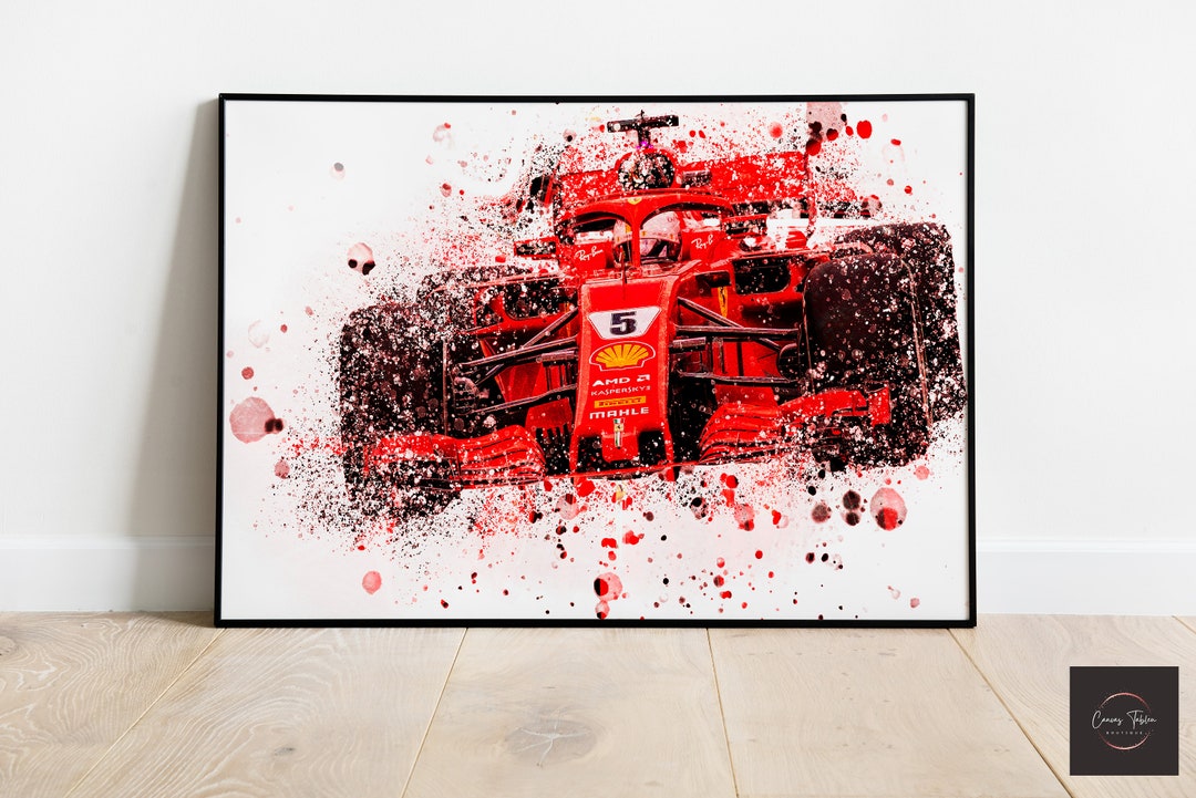 Ferrari Illustration, Ferrari Canvas, Formula 1 Print, F1 Illustration ...