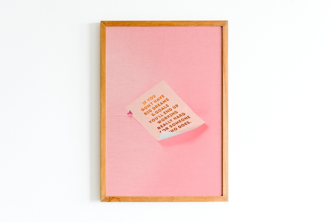 Life Motto Pink Dreams, Wall Art, Poster - Etsy