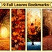 Printable Fall Leaves Bookmark Set, Autumn Bookish Bookmarks, Gift for ...