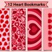 Printable Hearts Bookmark Set, Cute Bookish Bookmarks, Gift for Book ...