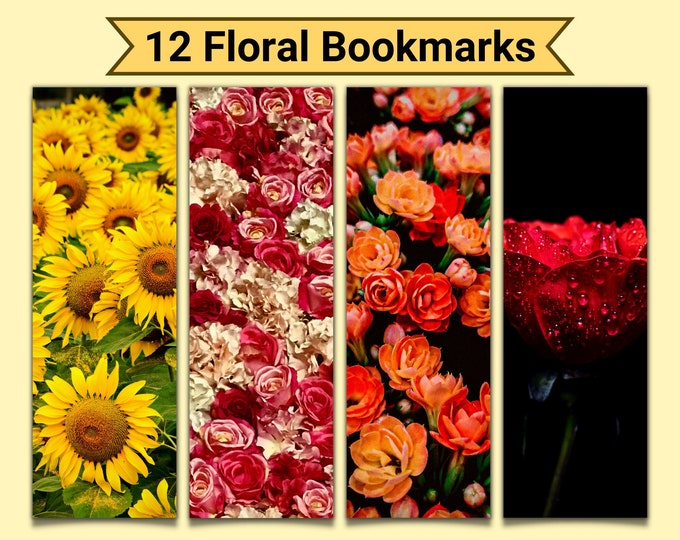 Bookish Spring Bookmarks Gift for Book Lover, Personalized Reader Gift ...