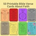 50 Printable Bible Verse Cards for Men, Bible Study Tools, Memory Verse ...