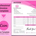 Pink Professional Invoice Template, Printable Small Business Invoice ...