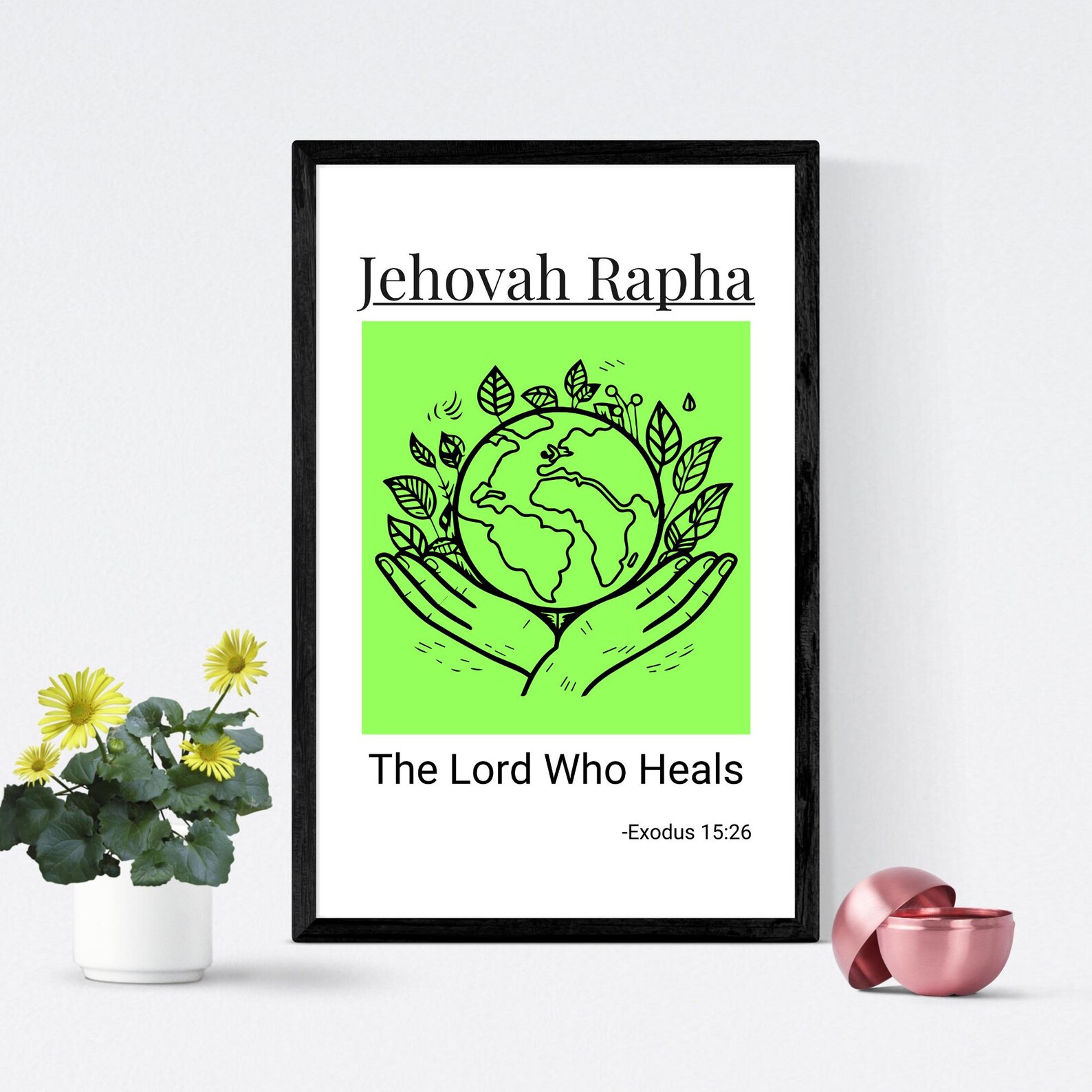 Printable Hebrew Names of God Jehovah Rapha Wall Art, Names of Jesus ...
