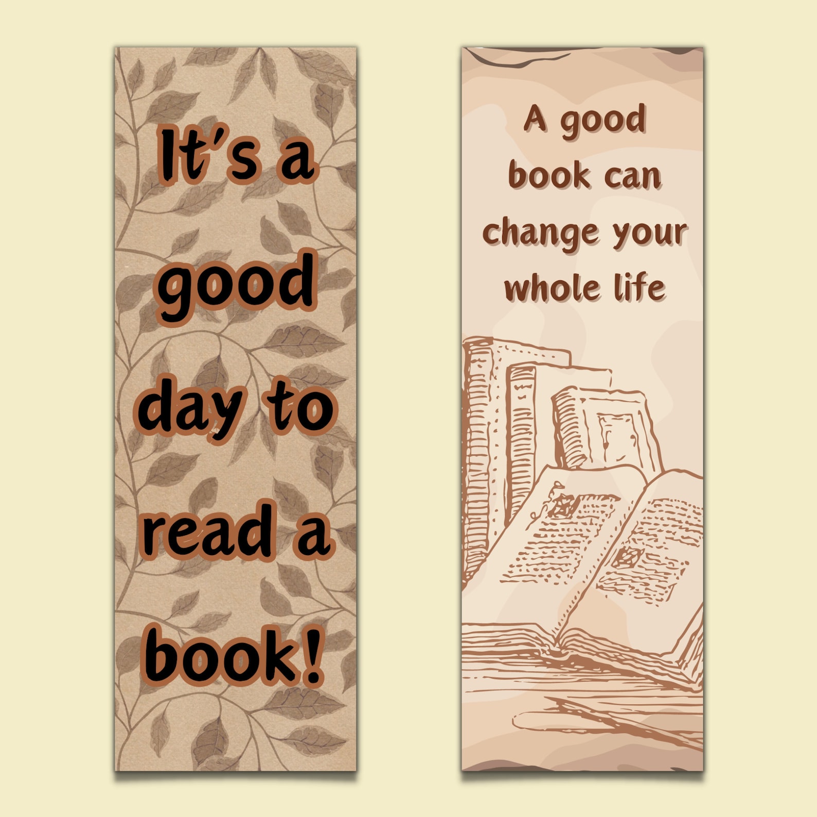 Printable Bookmark Set, Cute Bookish Bookmarks, Gift for Book Lover ...
