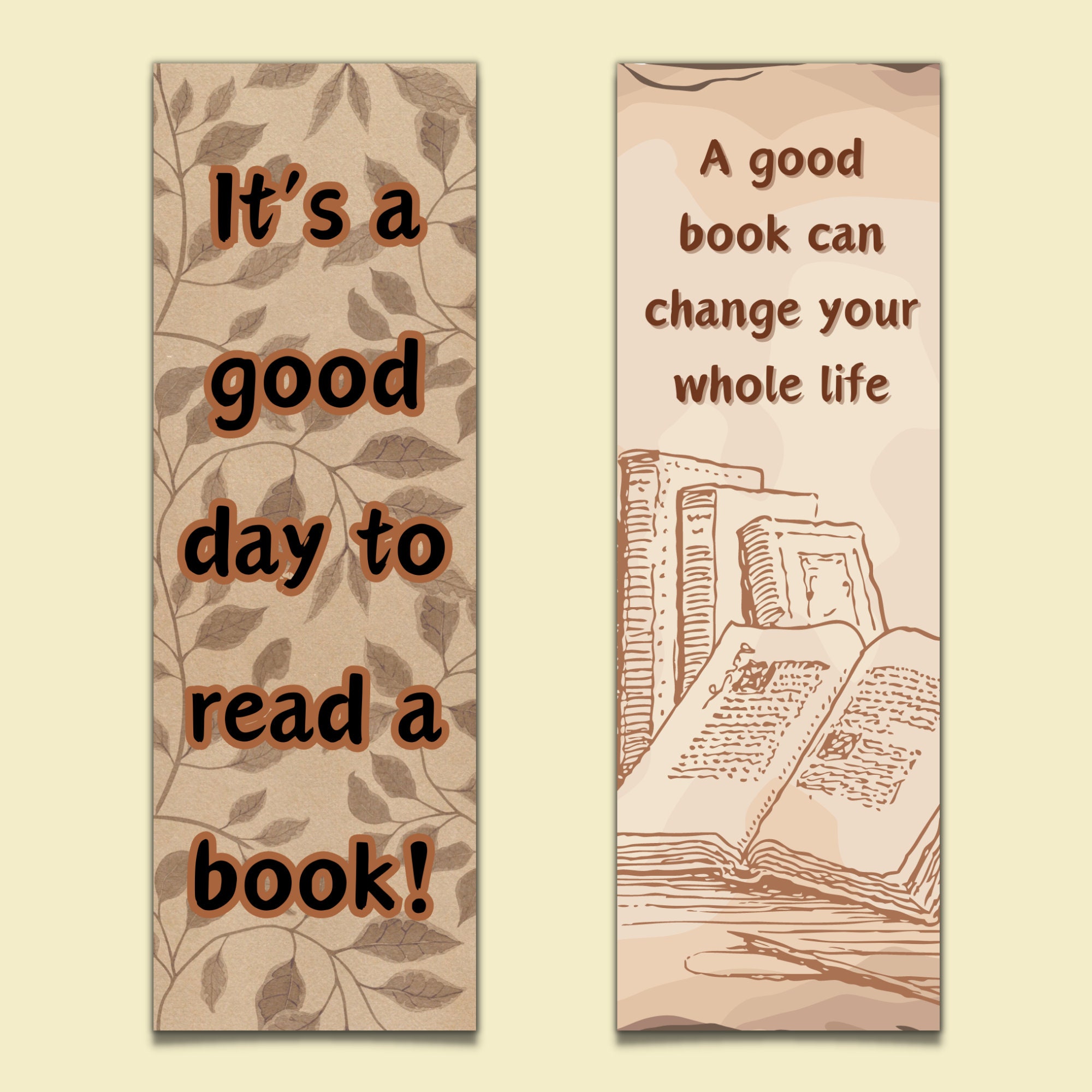 Printable Bookmark Set, Cute Bookish Bookmarks, Gift for Book Lover ...
