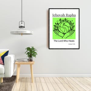 Printable Hebrew Names of God Jehovah Rapha Wall Art, Names of Jesus ...