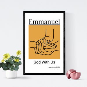 Printable Names of God Emmanuel Wall Art, Names of Jesus Christ, Modern ...