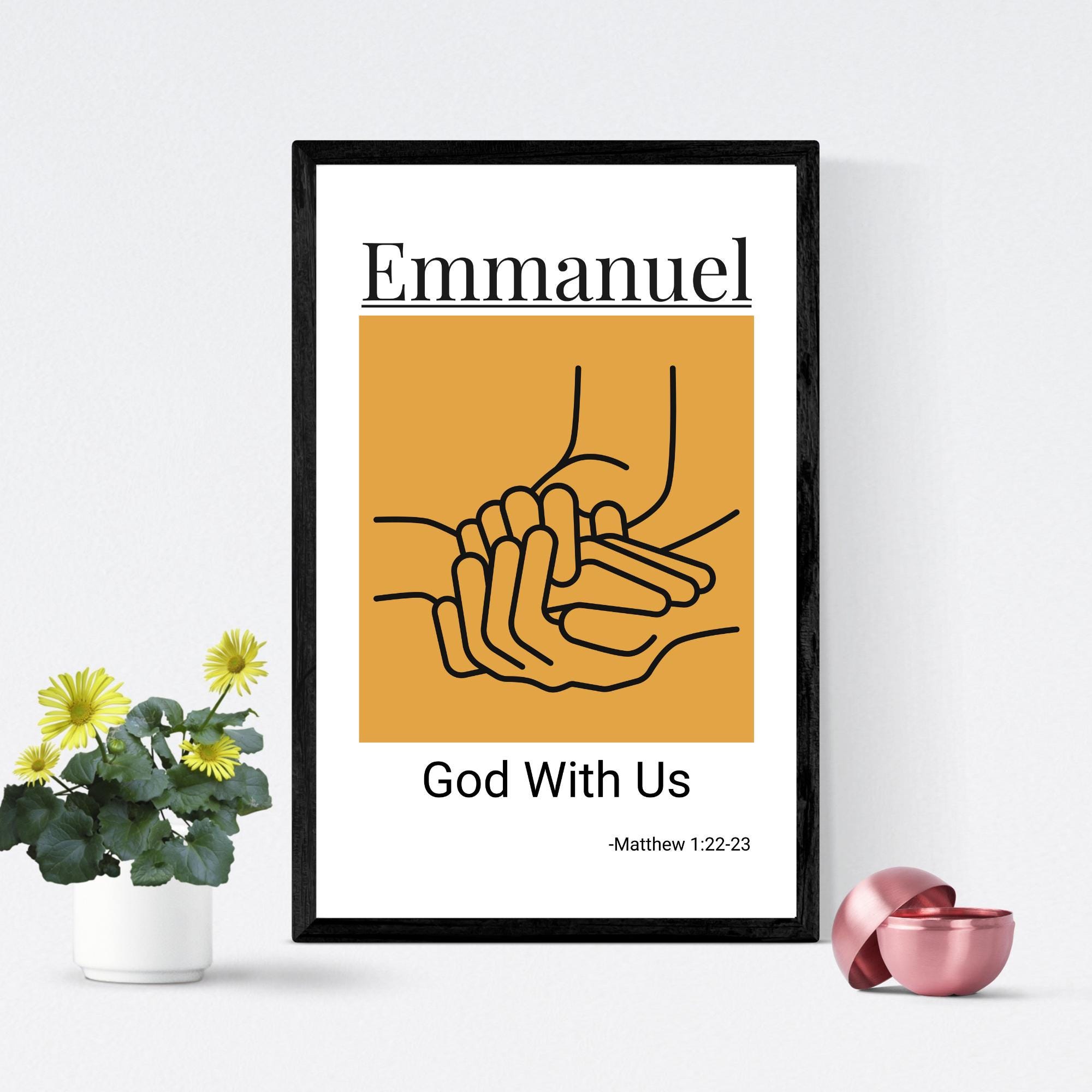 Printable Names of God Emmanuel Wall Art, Names of Jesus Christ, Modern Christian Minimalist ...