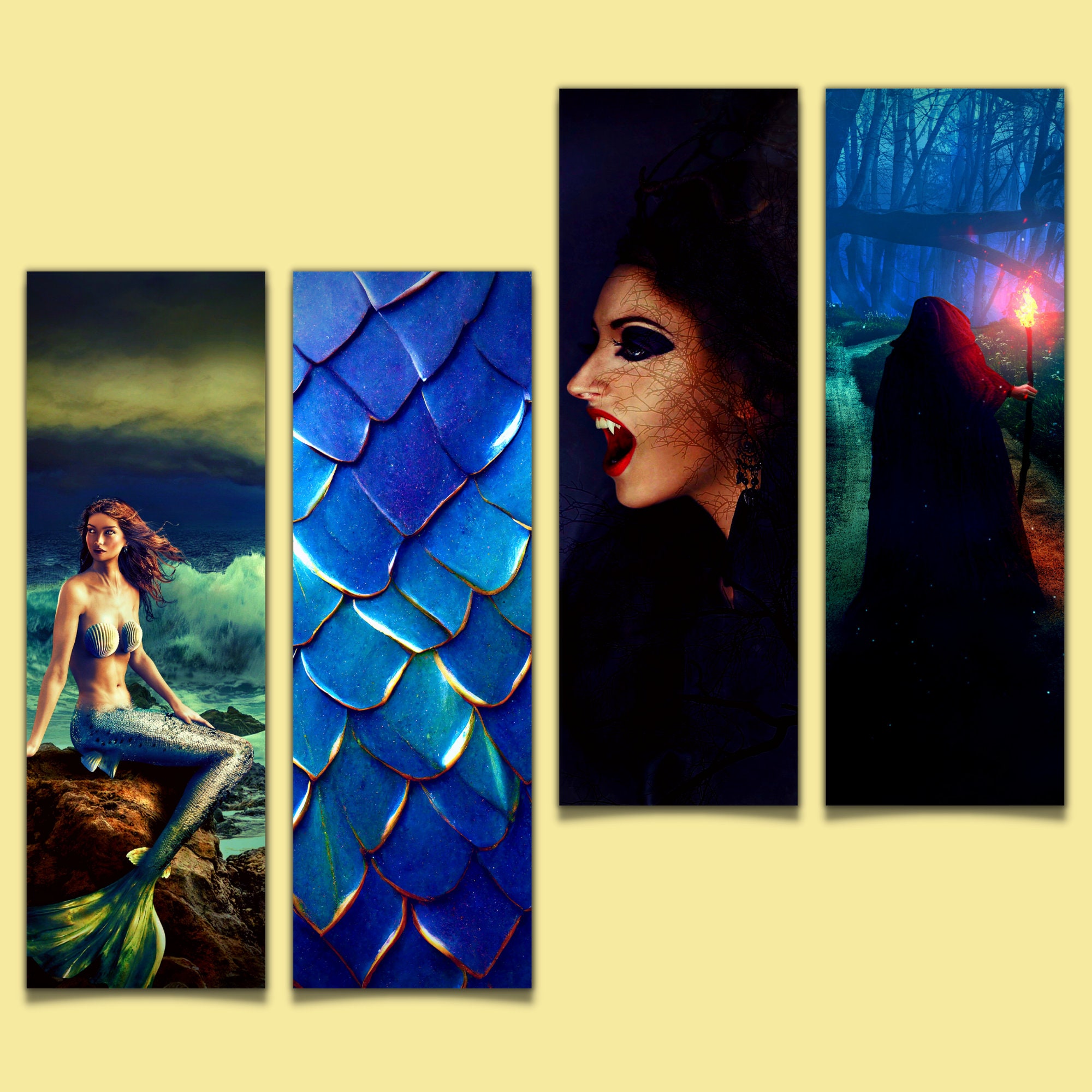 Printable Fantasy Mythical Creatures Bookmarks, Fantasy Bookish ...