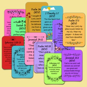 Printable Bible Verse Cards About Prayer, Bible Study Tools, Memory ...