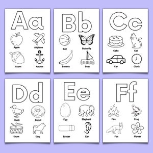 Printable Alphabet Coloring Book Worksheets, Preschool Printables for ...