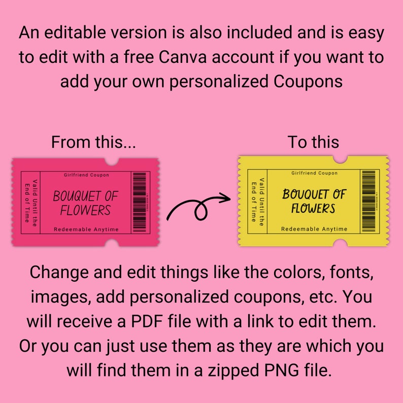 40 Printable Girlfriend Coupons, Wife Coupon Book, Valentines Day Gift ...