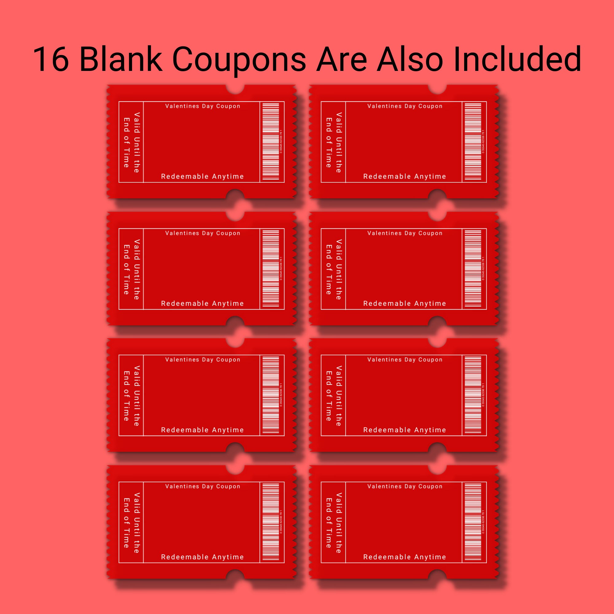 30 Printable Valentines Day Coupons, Couple Love Coupons, Valentines ...