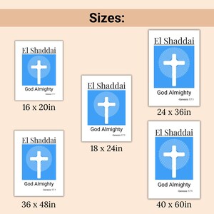 Printable Hebrew Names of God El Shaddai Wall Art, Names of Jesus ...
