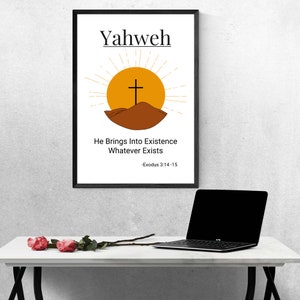Printable Hebrew Names of God Yahwe Wall Art, Names of Jesus Christ ...