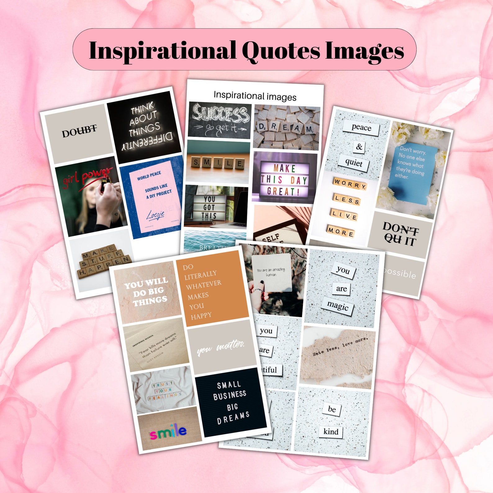 Vision Board Kit Printable Mood Board for Achieving Your - Etsy