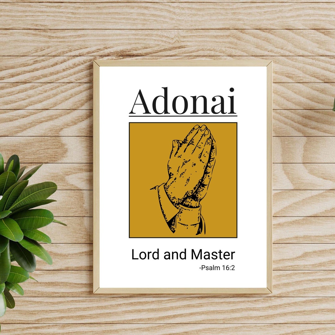 Printable Hebrew Names of God Adonai Wall Art, Names of Jesus Christ ...
