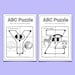Printable Alphabet Coloring Puzzle Worksheets, Preschool Printables for ...