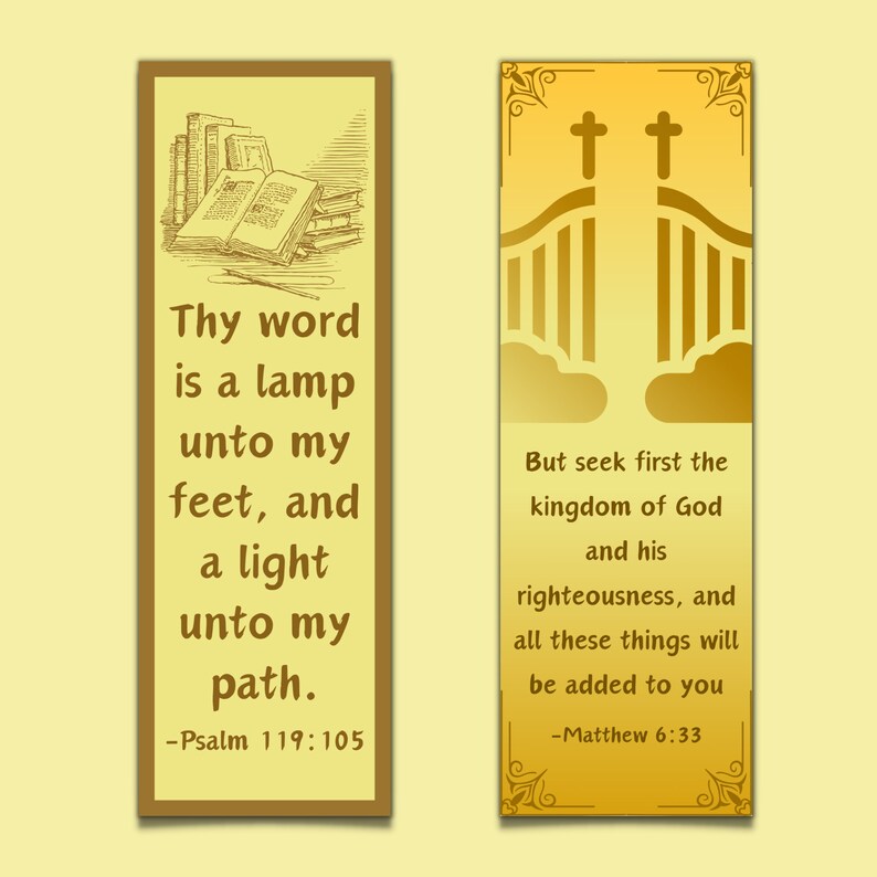 Printable Christian Bookmark Set, Cute Bible Bookmarks, Gift for ...
